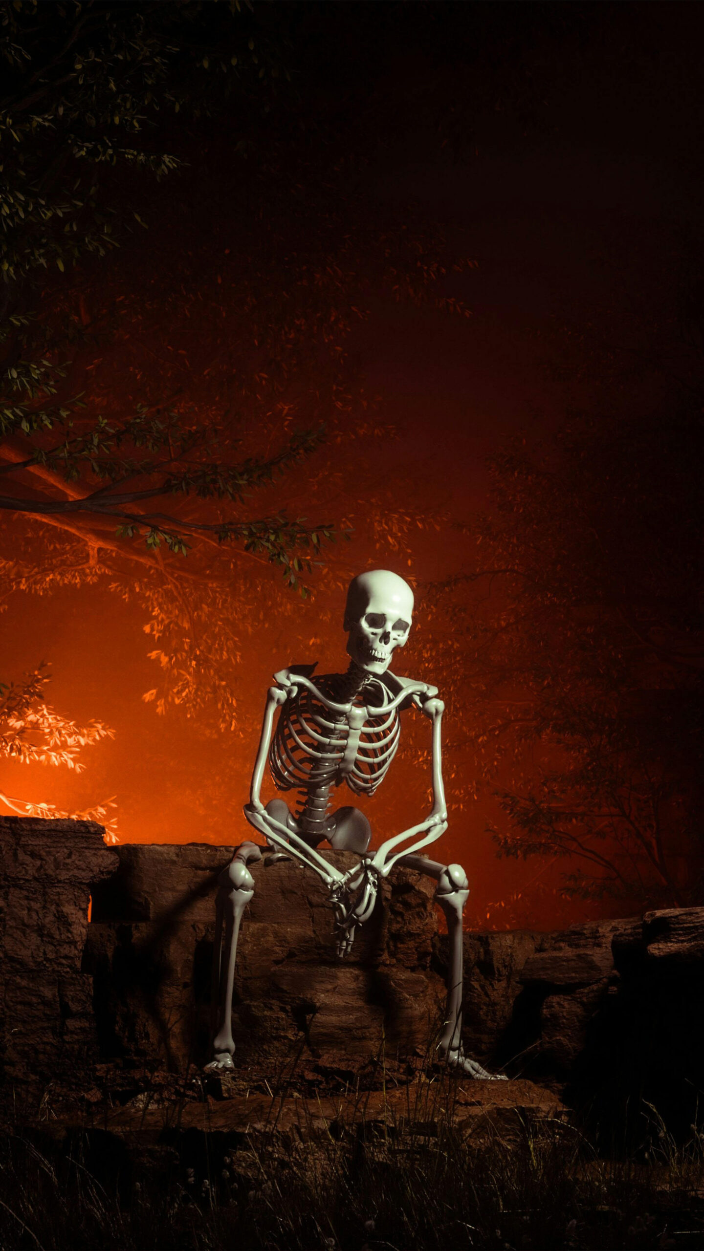 Scary Skeleton Wallpaper 4k